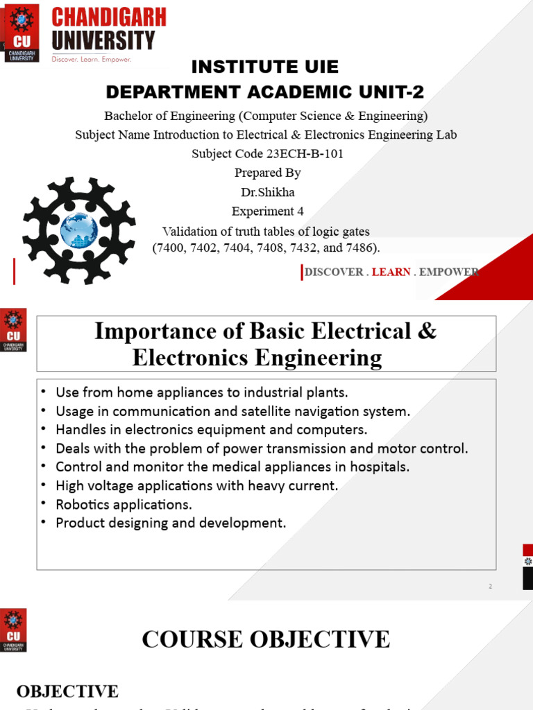 Experiment 4 Pdf Logic Gate Electronic Circuits