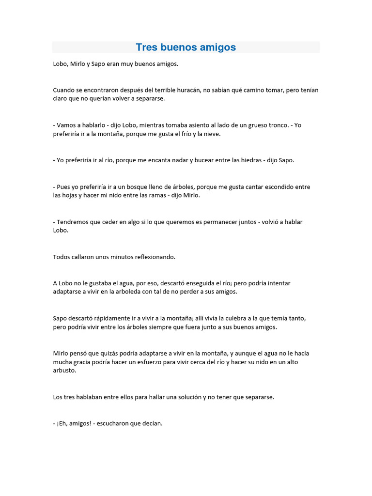Tres Buenos Amigos | PDF