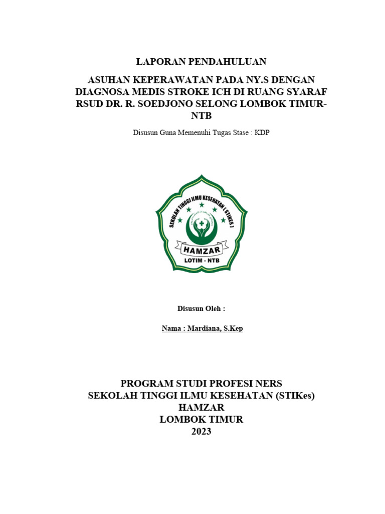 LP ICH Ruang Saraf | PDF | Pengembangan Diri