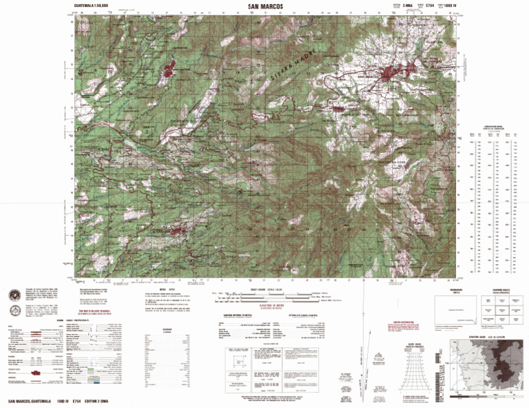 Mapa Topografico San Marcos Guatemala | PDF