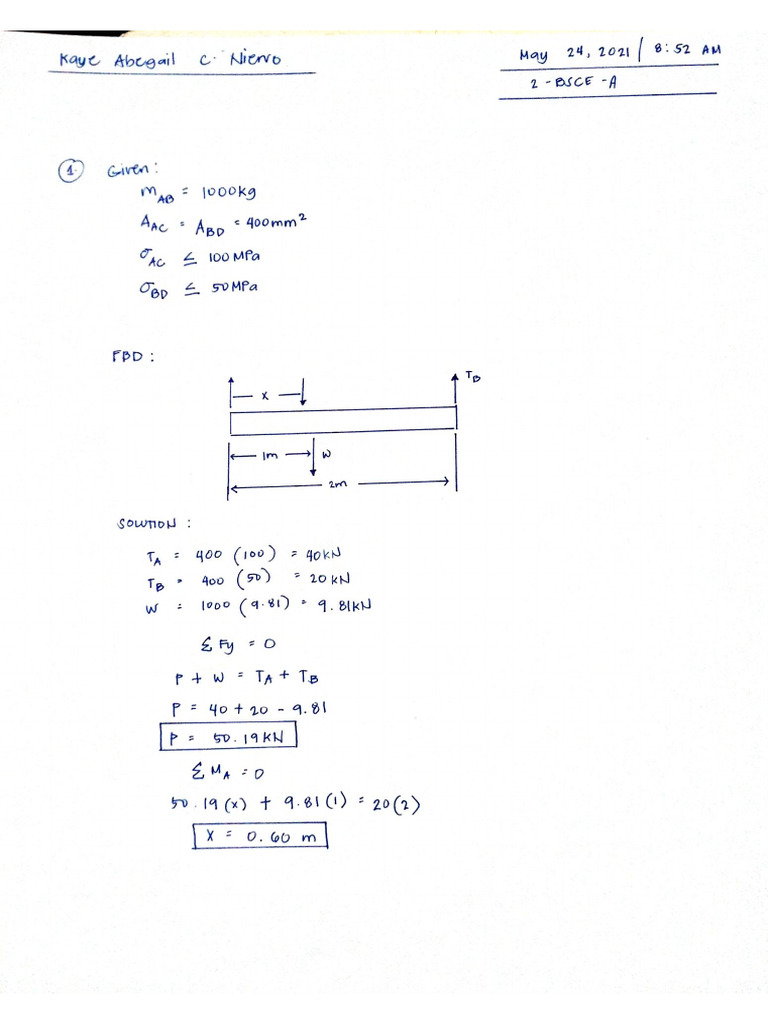 Structural Theory Solved Problems-7 | PDF