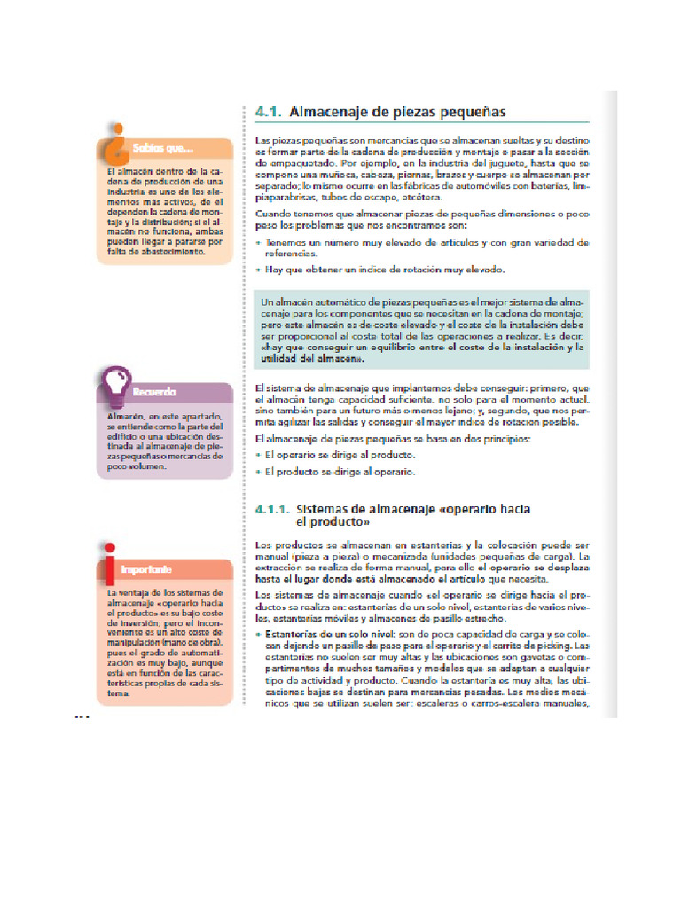 U.T. 4 Sistemas Especiales de Almacenaje | PDF U.T. 4 Sistemas Especiales de Almacenaje | PDF