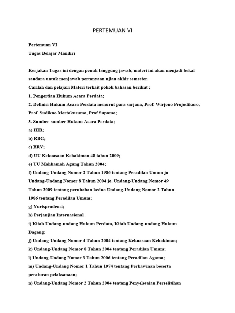 Pertemuan Vi | PDF | Hukum