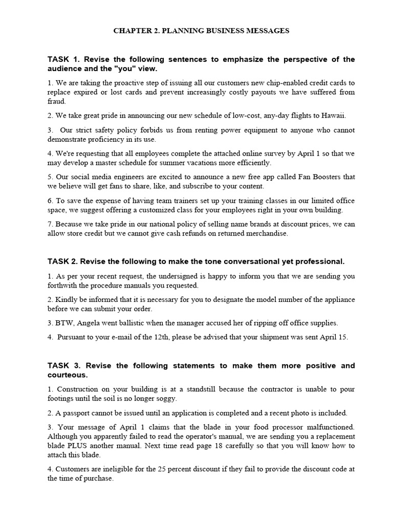 CHAPTER 2 - Planning A Message | PDF | Career & Growth