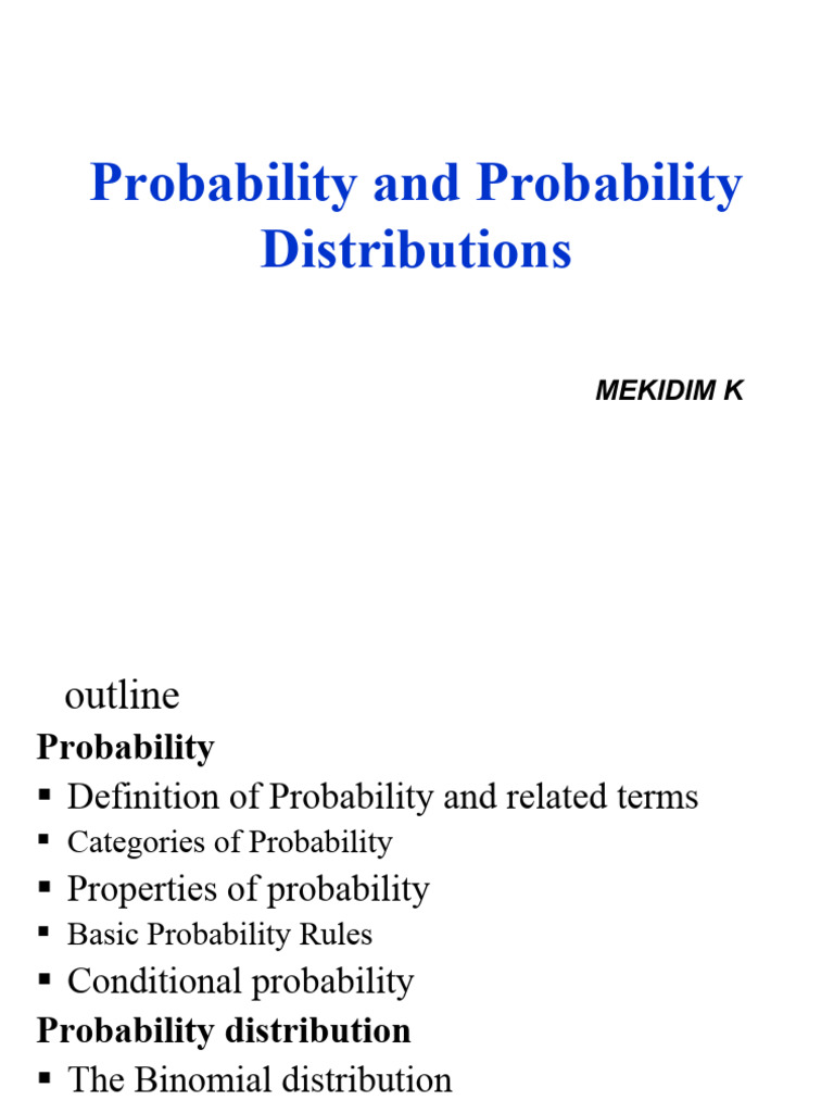 3probability and Probability Distn | PDF | Probability | Probability Distribution