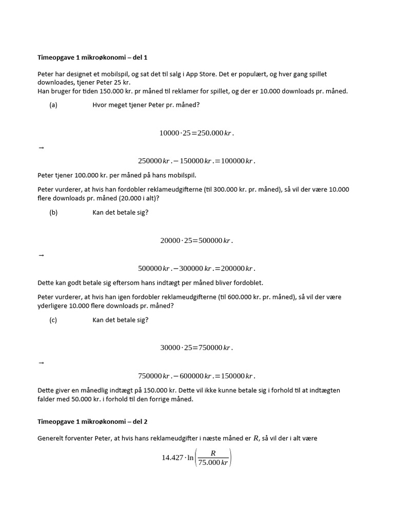 Time Opgave 1 | PDF