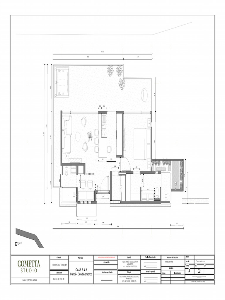 Planos arquitectónicos de casa 12x12 | PDF