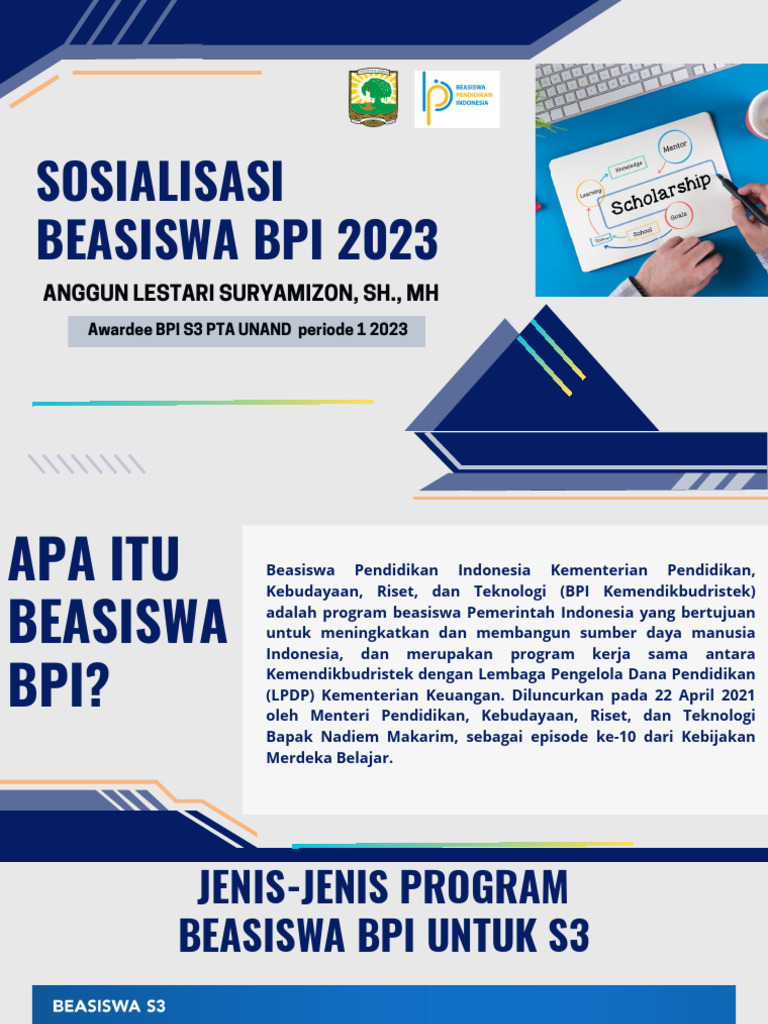 Sosialisasi Beasiswa Bpi 2023 - 20231028 - 005829 - 0000 | PDF