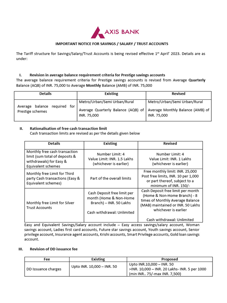 Website Notice Revision in Tariff Effective April 2023 - Non MSF | PDF ...