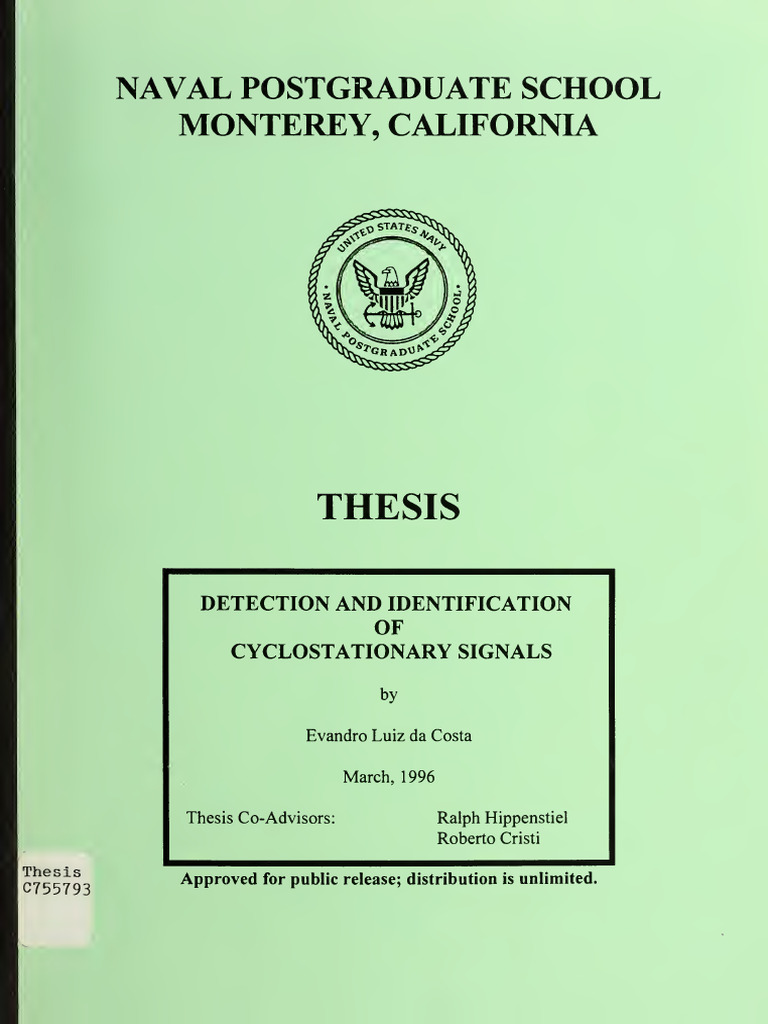 Detection And Identification Of Cyclostationary Signals Pdf Spectral Density Sonar