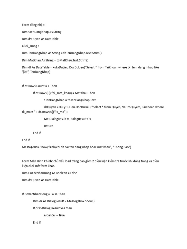 Form đăng nhập | PDF