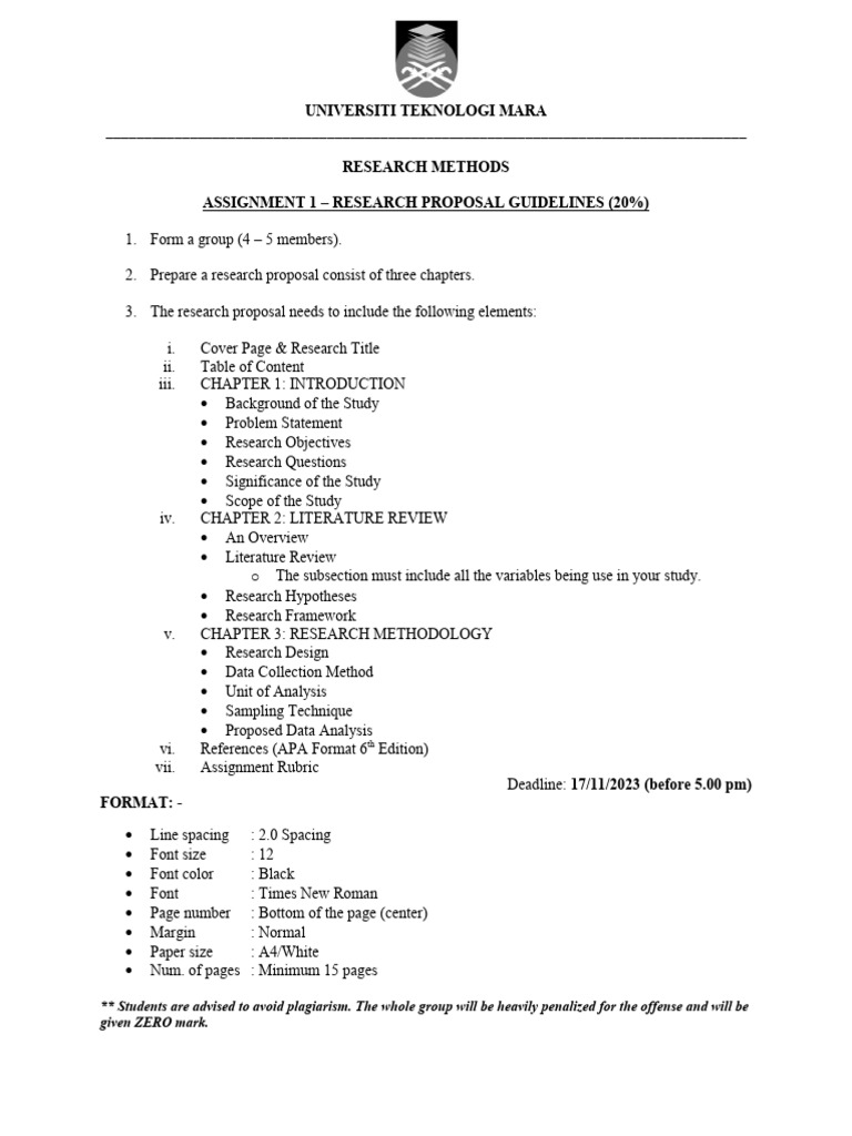 Guidelines - Assignment 1 - MGT648 | PDF | Methodology | Scientific Method Guidelines - Assignment 1 - MGT648 | PDF | Methodology | Scientific Method