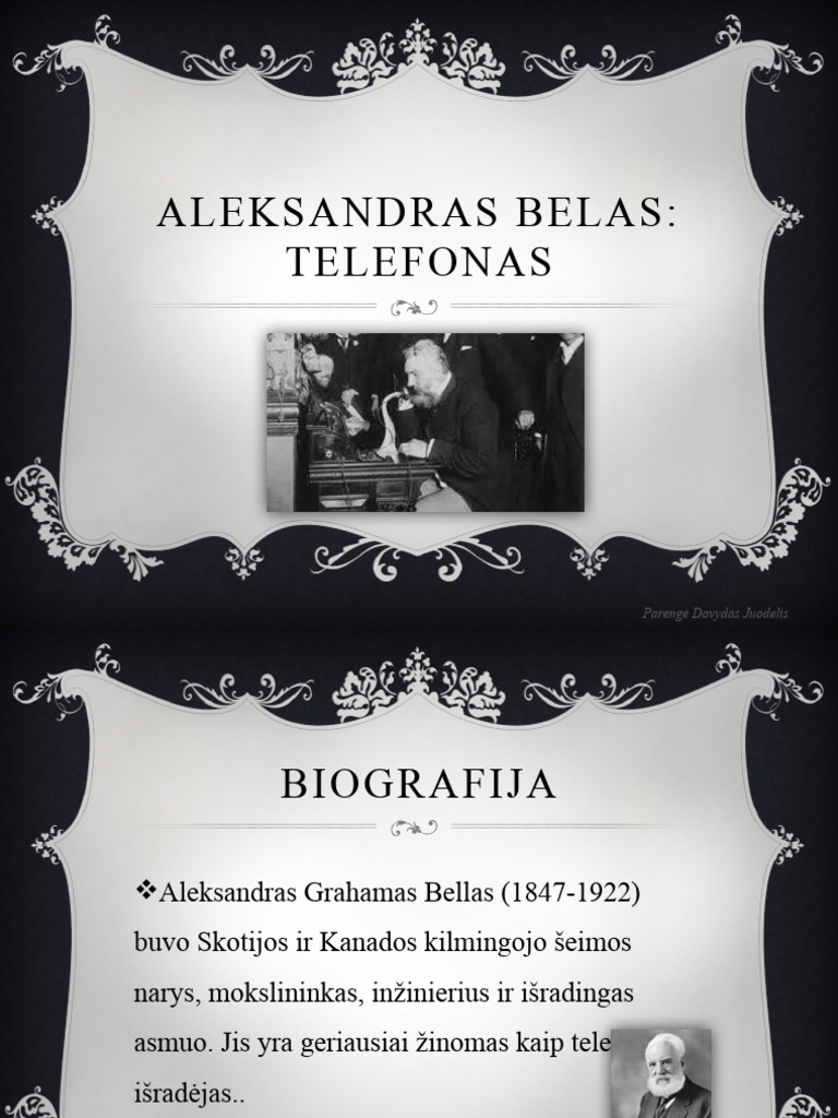 Aleksandras Belas Ir Telefonas | PDF
