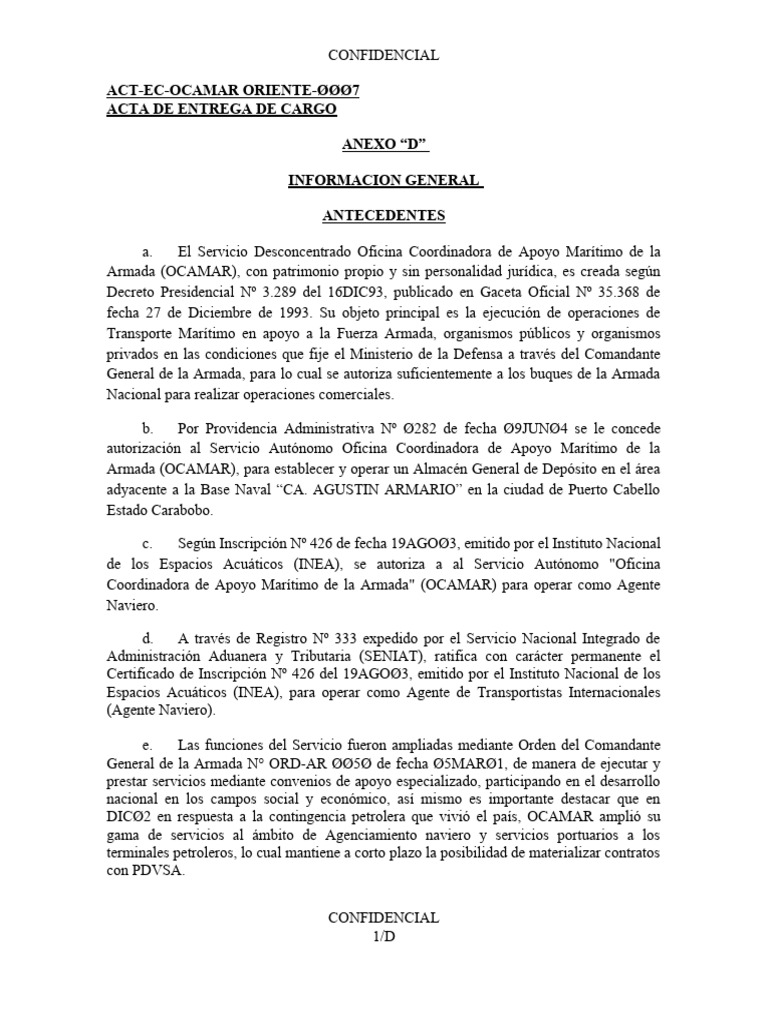 Anexo D Informacion General | PDF | Bancos | aduana
