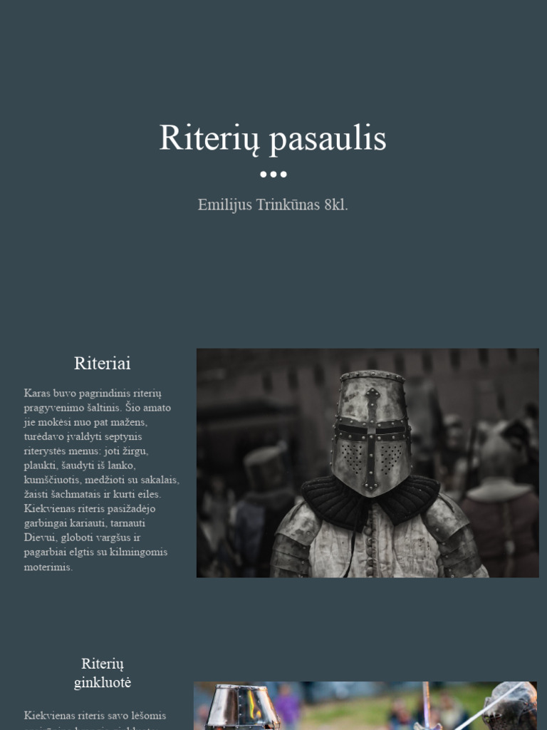 Riterių Pasaulis. Emilijus | PDF
