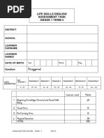 Grade 1 Lifeskills Term 2 Task | PDF