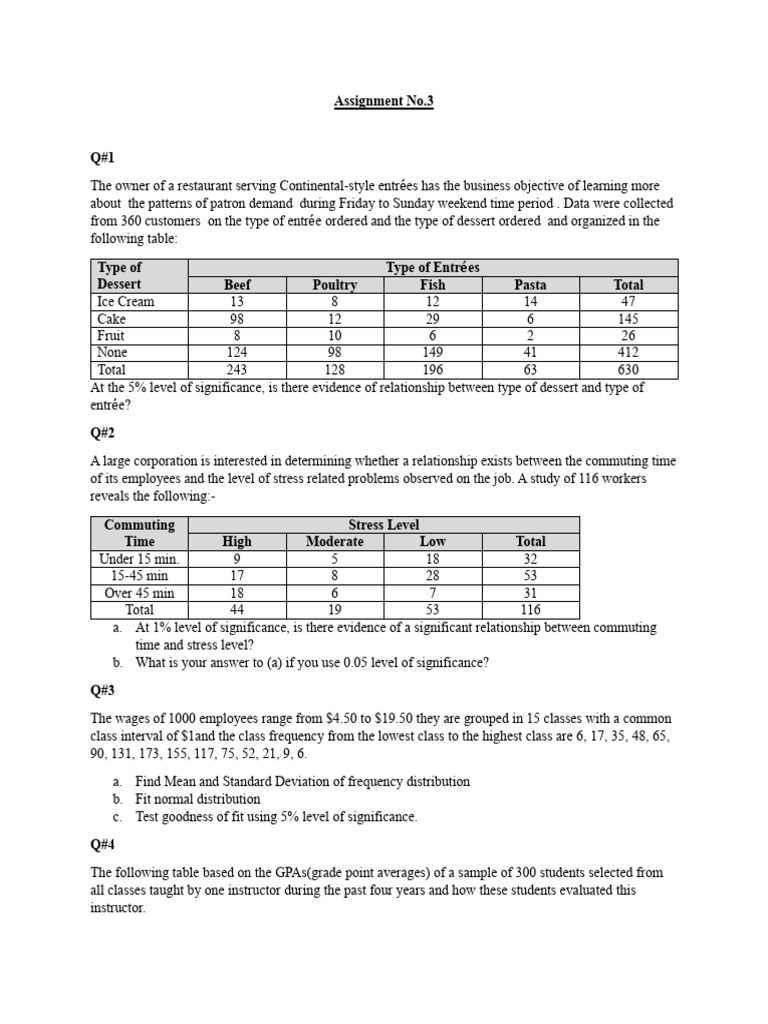 Assignment No.3 | PDF | Normal Distribution | Statistics