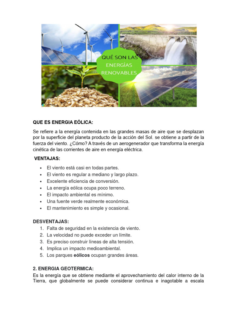 Actividad Que Es Energia Renovable | PDF