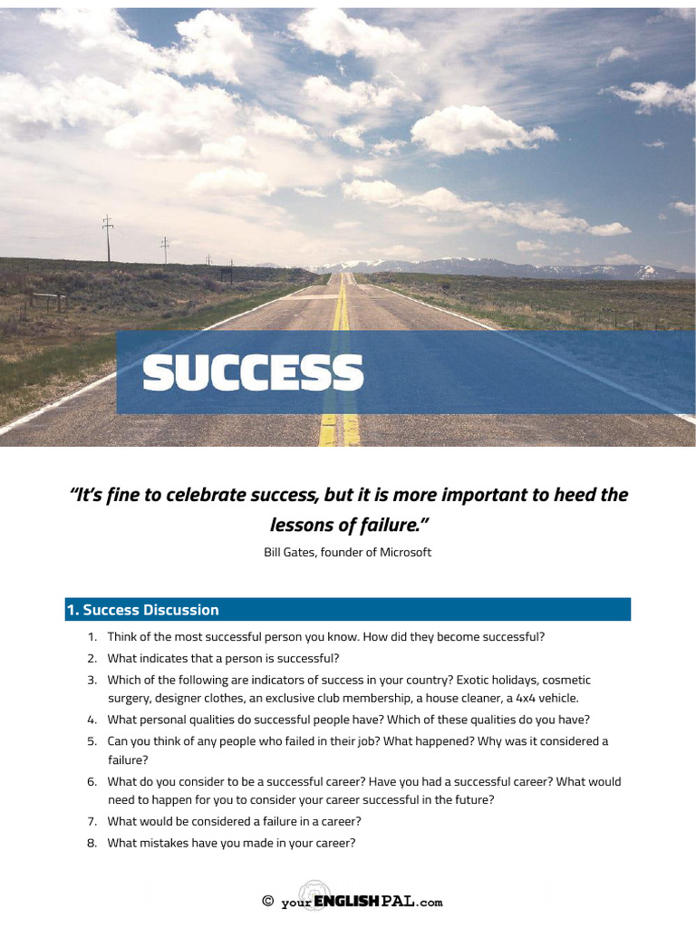Success | PDF | Verb | Linguistics