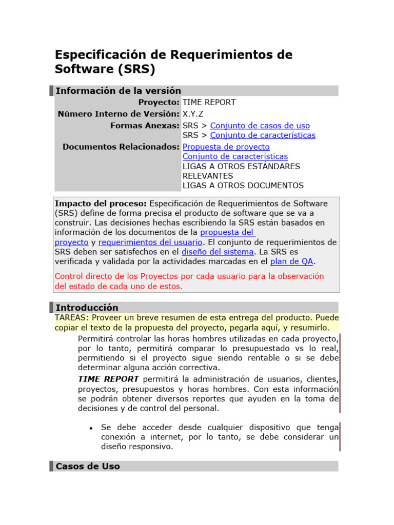 Especificación de Requerimientos de Software | PDF | Software | Software de la aplicacion