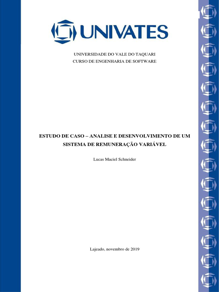 2019 Lucas Maciel Schneider | PDF | Engenharia de Software | Qualidade (negócios)