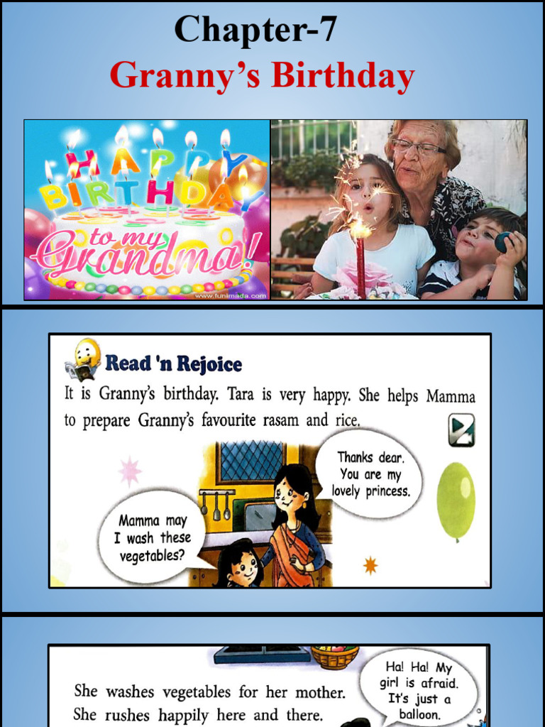 Chapter-7 Granny's Birthday (Book Exercises 'A & B') | PDF