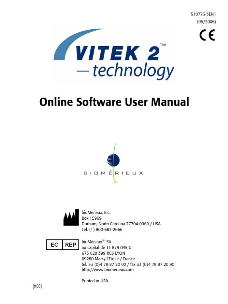 VITEK 2 Systems Online Software User Manual - Manualzz | PDF