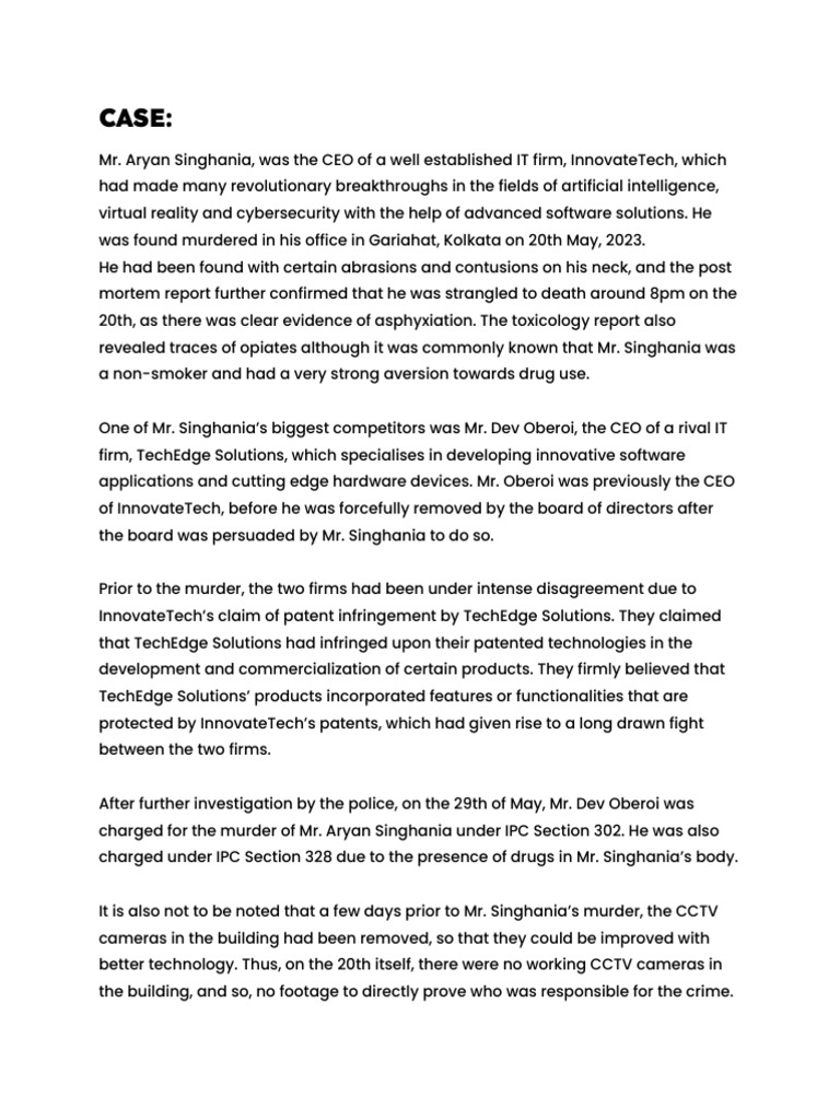 Unreasonable Doubt Case Profile | PDF