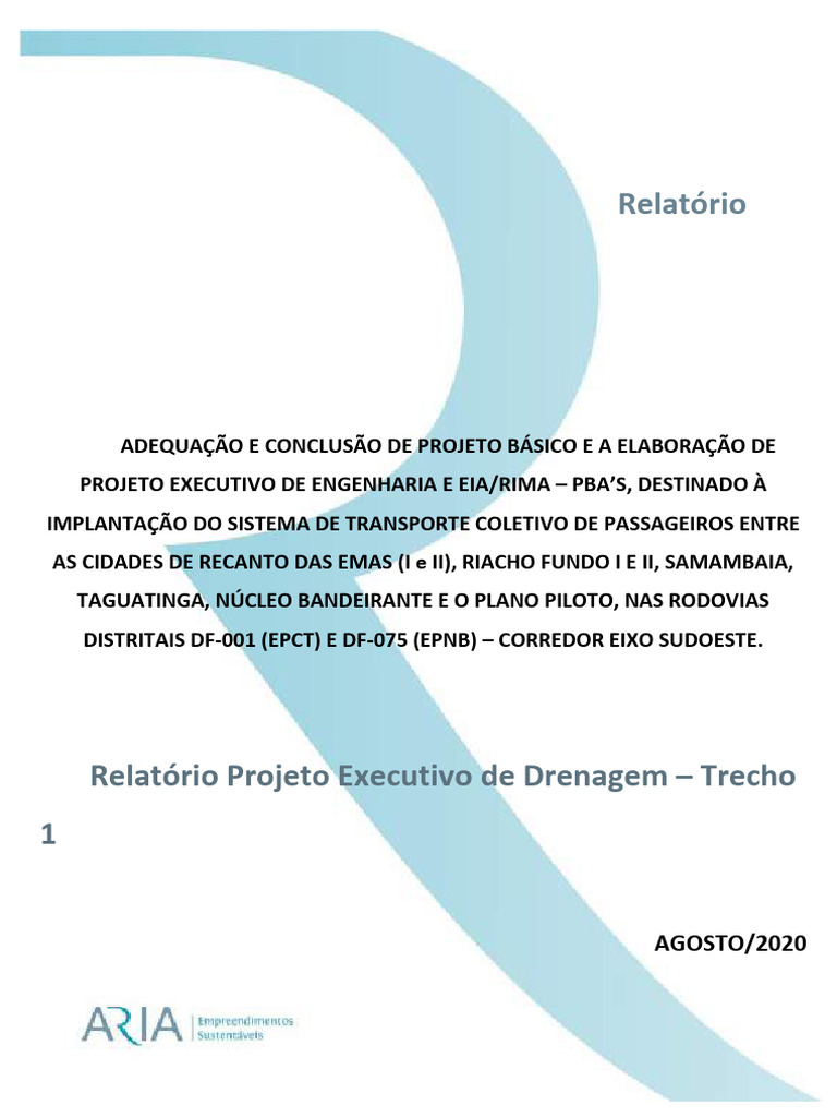 Projeto de Drenagem Pluvial | PDF | Bacia hidrográfica | Geomorfologia Projeto de Drenagem Pluvial | PDF | Bacia hidrográfica | Geomorfologia