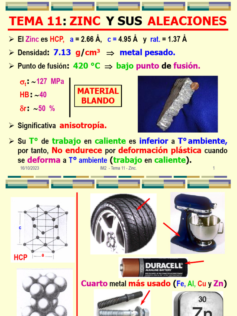 IM2 11 Zinc | PDF | Zinc | Óxido de zinc