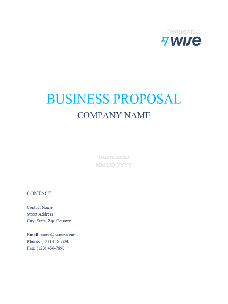Business Proposal Template | PDF | Target Audience | Financial Markets
