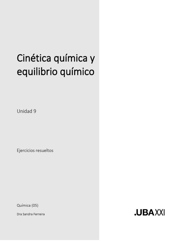 Ejercicios de Cinética y Equilibrio | PDF | Equilibrio químico | Cinética química