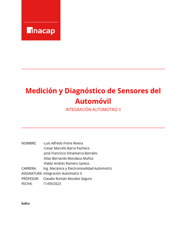 1 Carta Vertical | PDF | Sensor | Coche