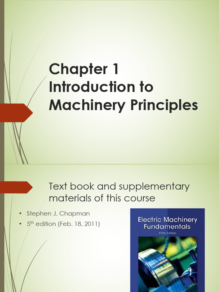 Introduction To Machinery Principles | Download Free PDF | Electric Motor | Electromagnetic ...