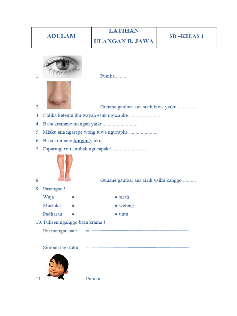 B.jawa Kelas 1 | PDF
