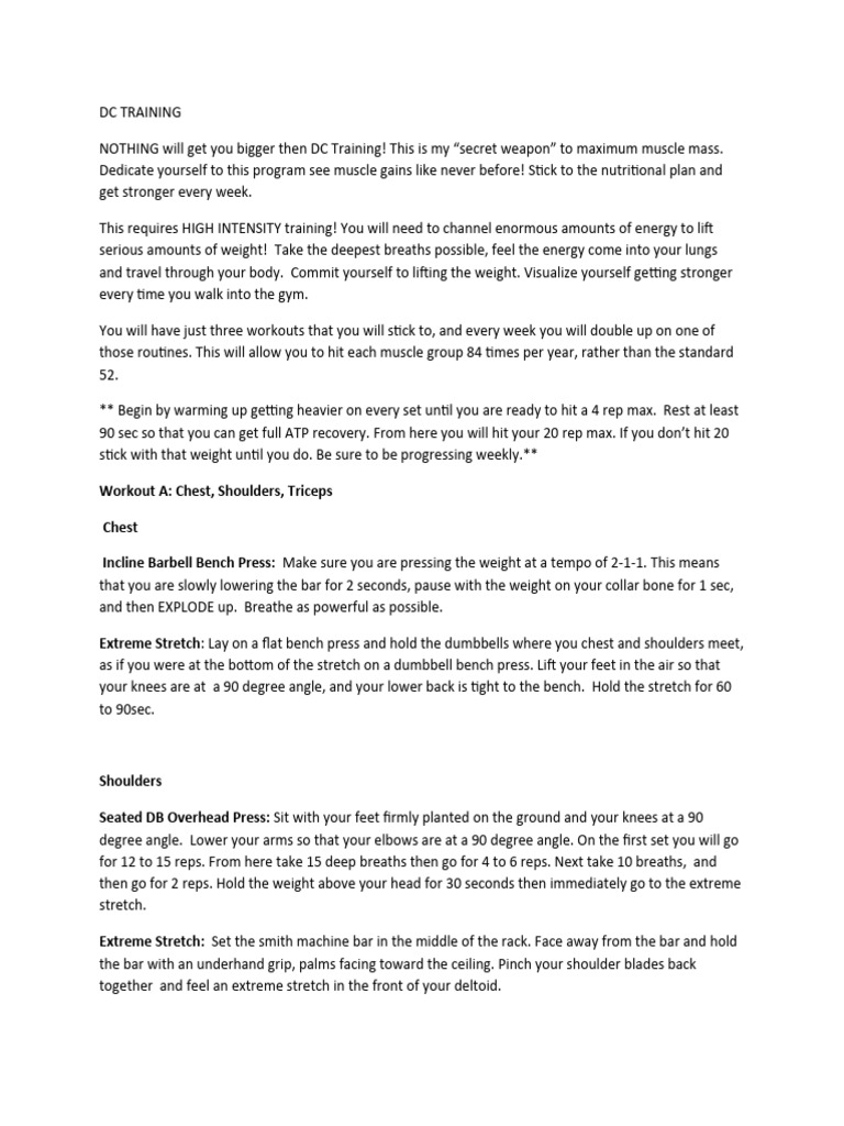 DC Training | PDF | Arm | Weight Training