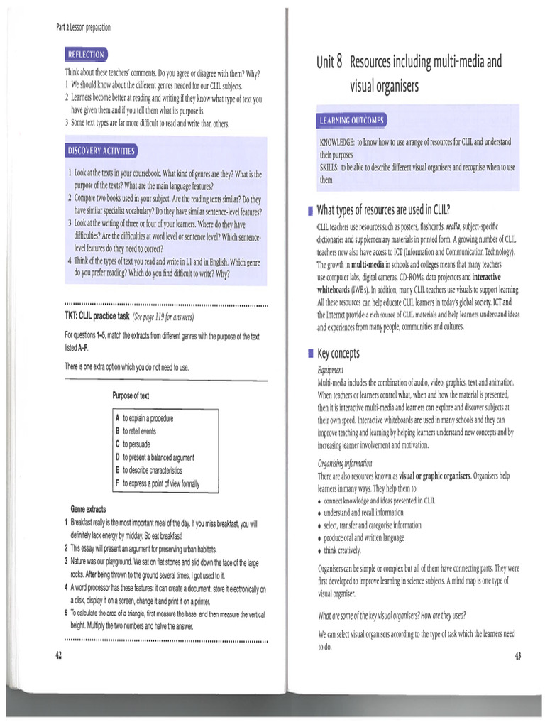 TKT CLIL Unit 8 | PDF