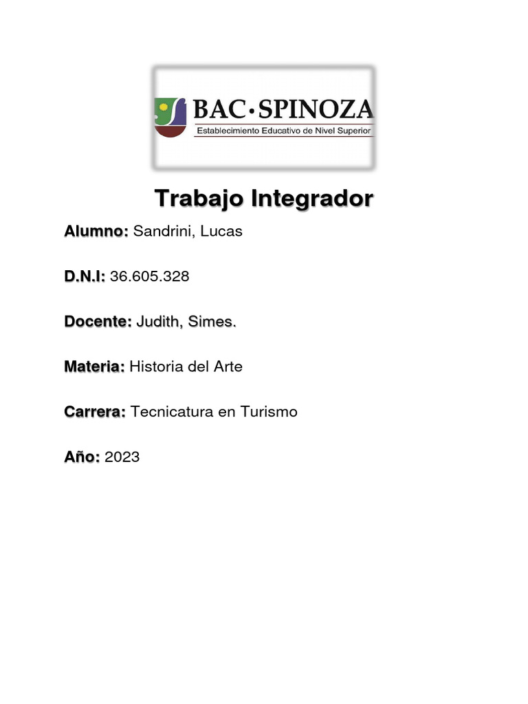 Trabajo Integrador Final | PDF | Vincent Van Gogh | Cubismo