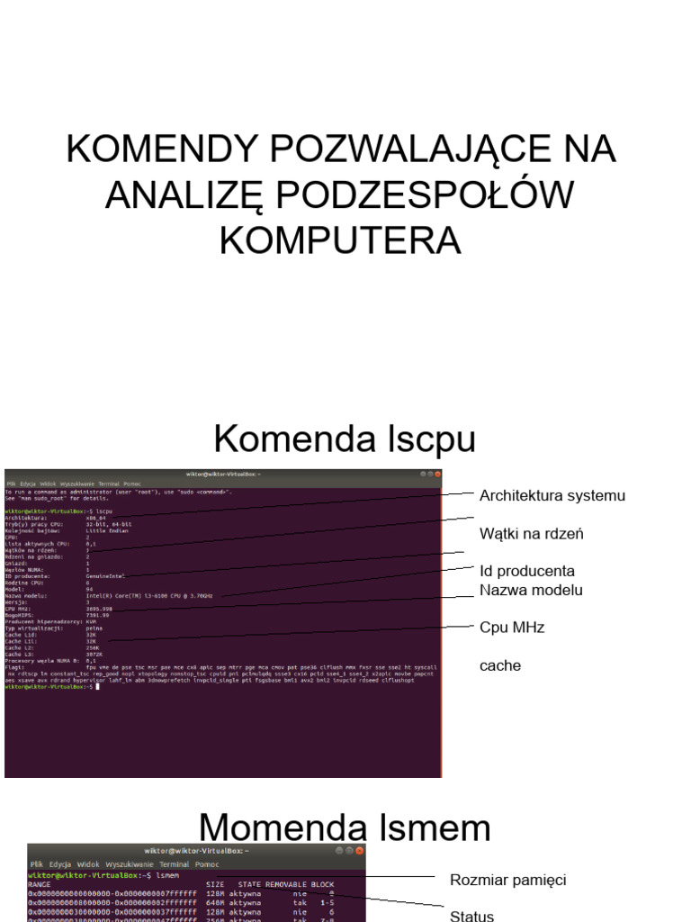 Linux Komendy Prezentacja | PDF