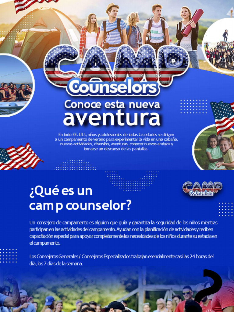 Brochure Camp Counselor Actualizado 2024 | PDF