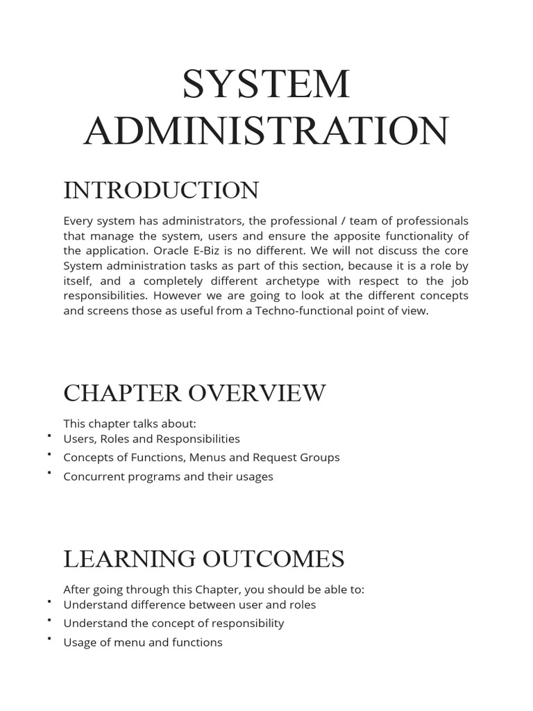 System Administration Pdf Databases Menu Computing