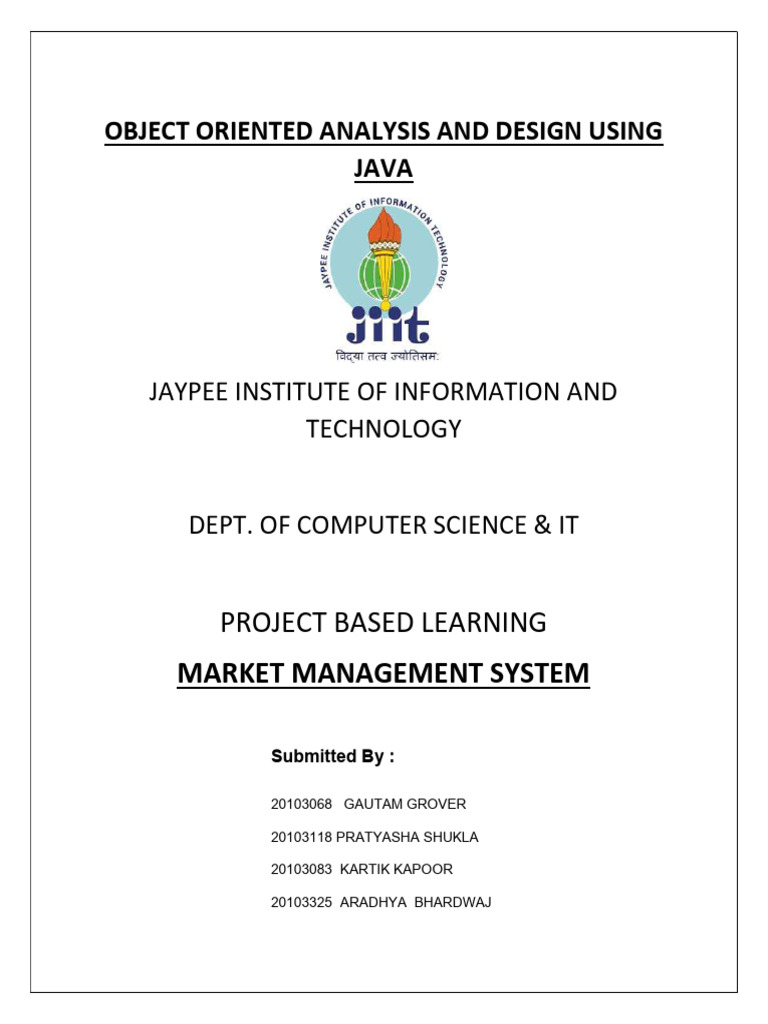 Ooad Java PBL Report G7 by Gautam, Kartik, Pratyasha, Aradhya | PDF | Computer Engineering ...