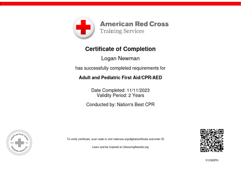 Red Cross Certificate Merge For Achievement Assignment sd-44143869 | PDF