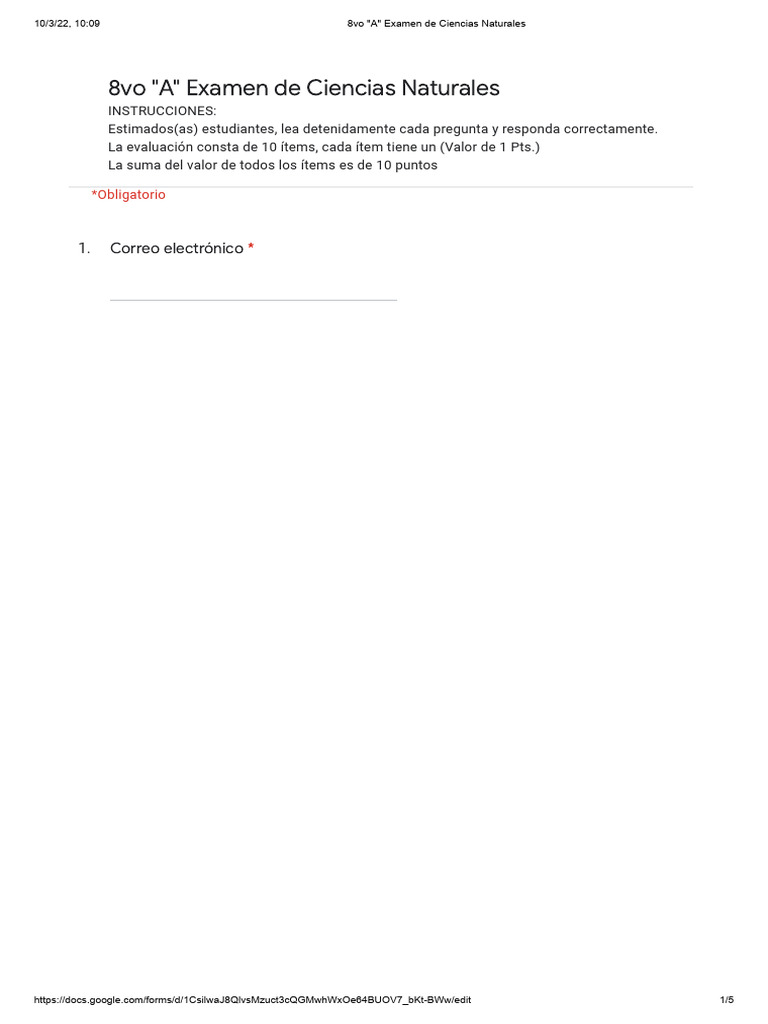 8vo - A - Examen de Ciencias Naturales | PDF | Carbón | Nitrógeno