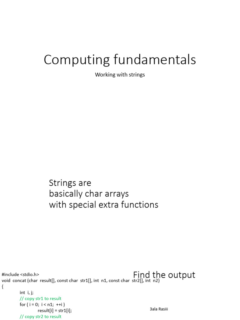 Lecture 18 Pdf String Computer Science Software