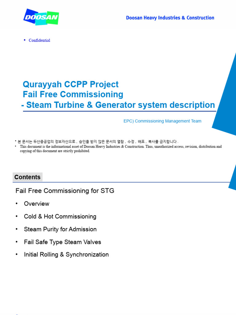 Qurayyah Fail Free Commissioning-STG System Description-Rev 0 | PDF | Valve | Pump