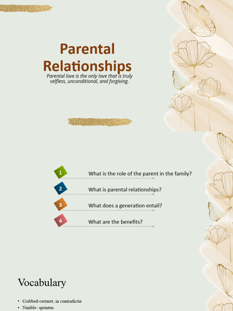 Parental Relationships | PDF | Parent | Attachment Theory