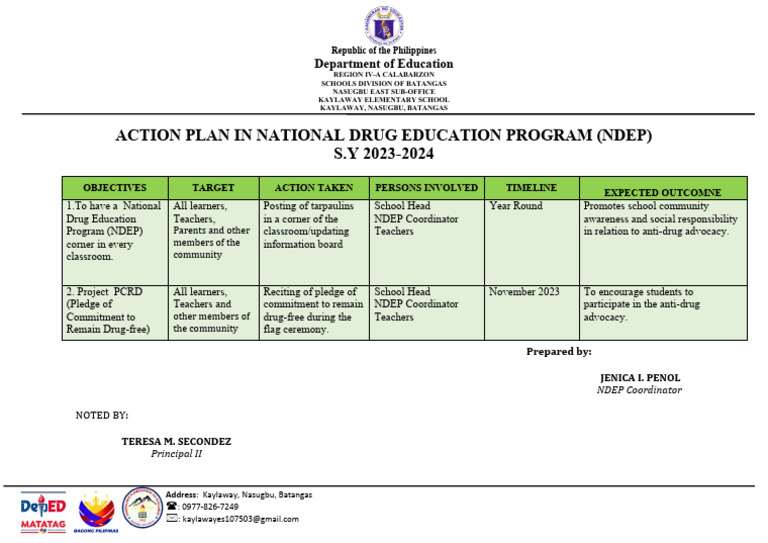 New Ndep Action Plan 2023 2024 | PDF