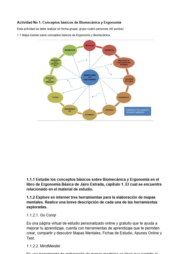 Actividad No 1 Ergonomia2 Pdf Factores Humanos Y Ergonomía Mente