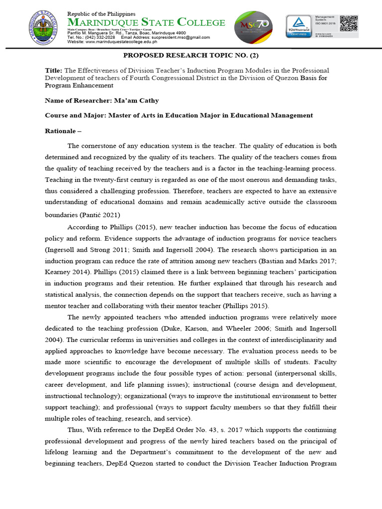 Mam Cathy - Topic 2 | PDF | Teachers | Constructivism (Philosophy Of ...